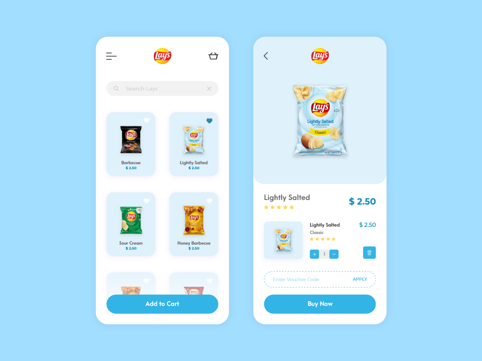 Lay's - UI App by Designbrisa on Dribbble