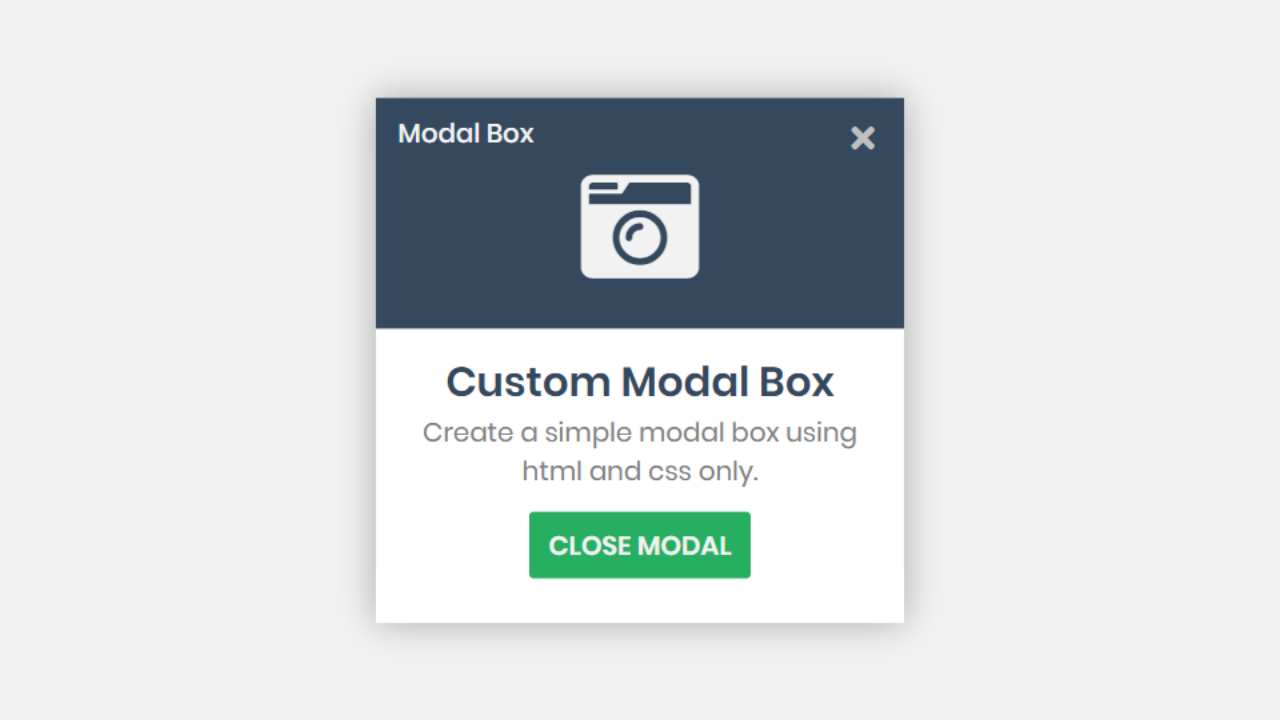 Custom Modal Box Using Html Css And Javascript By Codingnepal On Dribbble