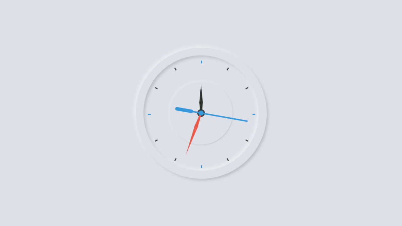 Working Analog Clock using HTML CSS & Javascript | Neumorphsim U by CodingNepal on Dribbble