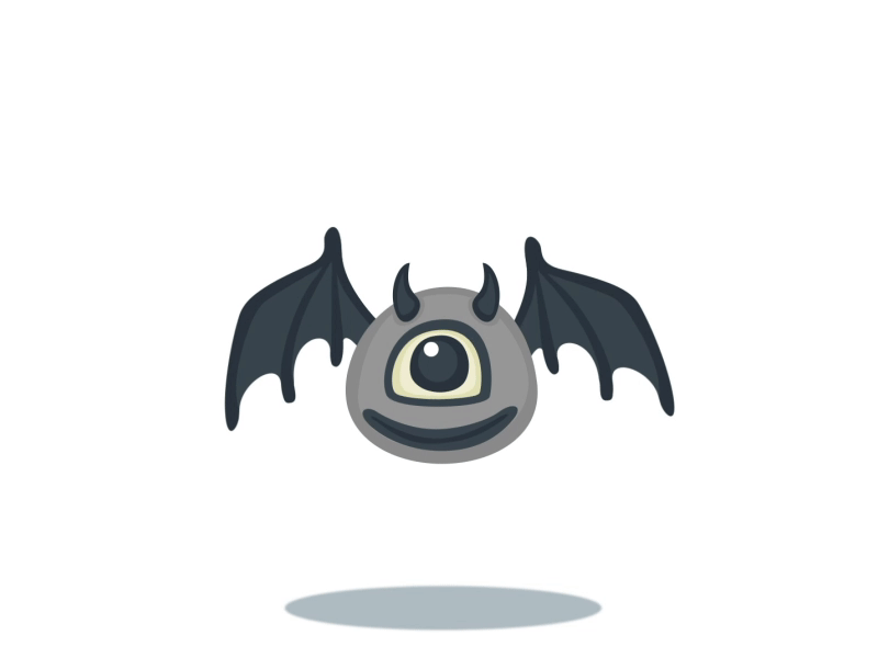 cute bat monster by Christina Ferris on Dribbble