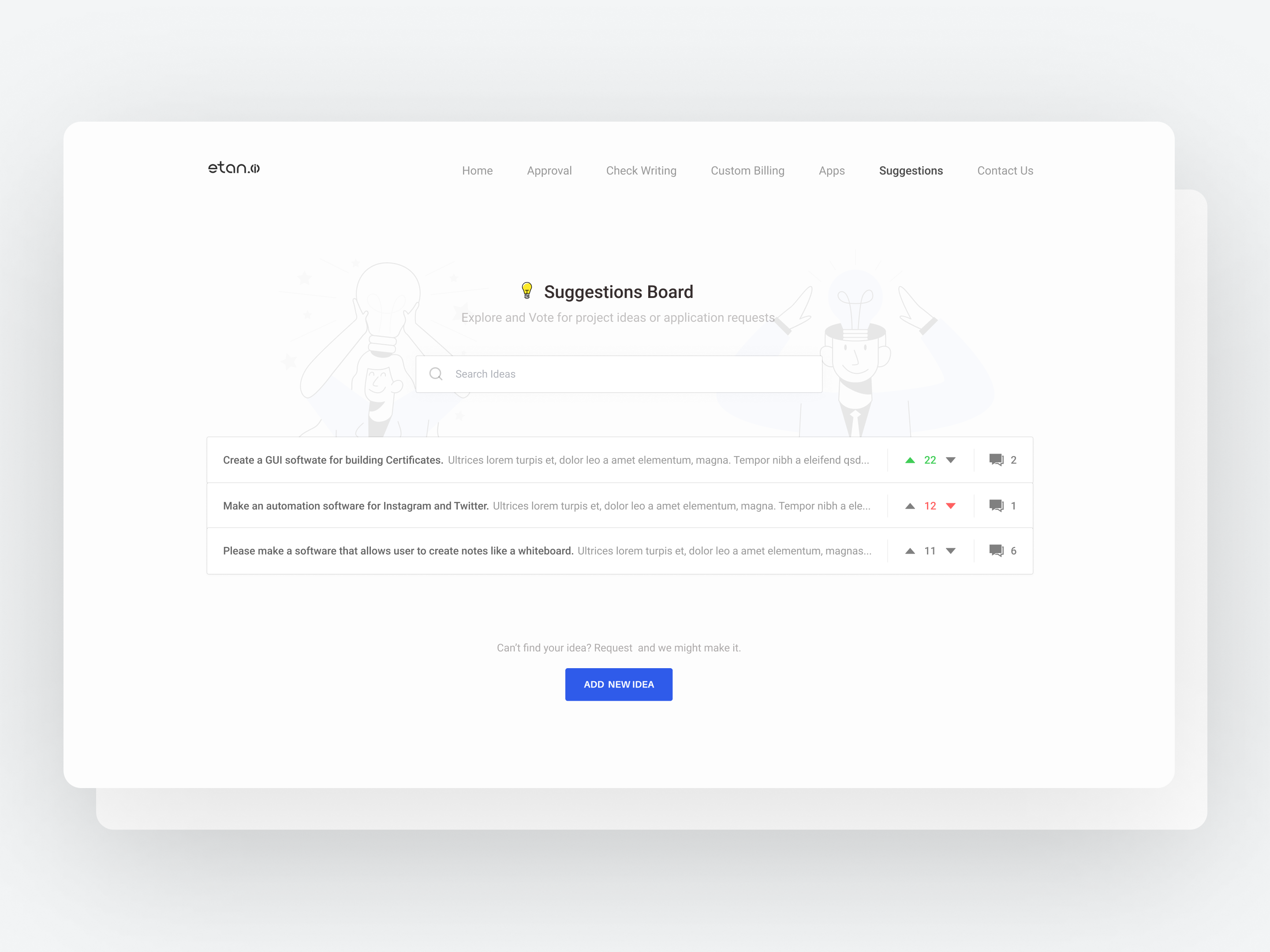 Suggestion Board Web Design by Nabeel on Dribbble