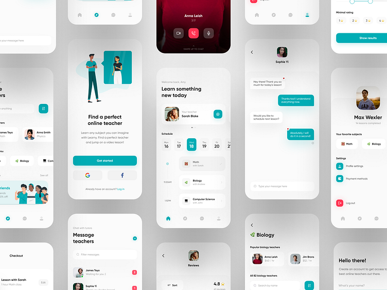 Teacha - Find a perfect teacher - App UI by Michael Filipiuk on Dribbble