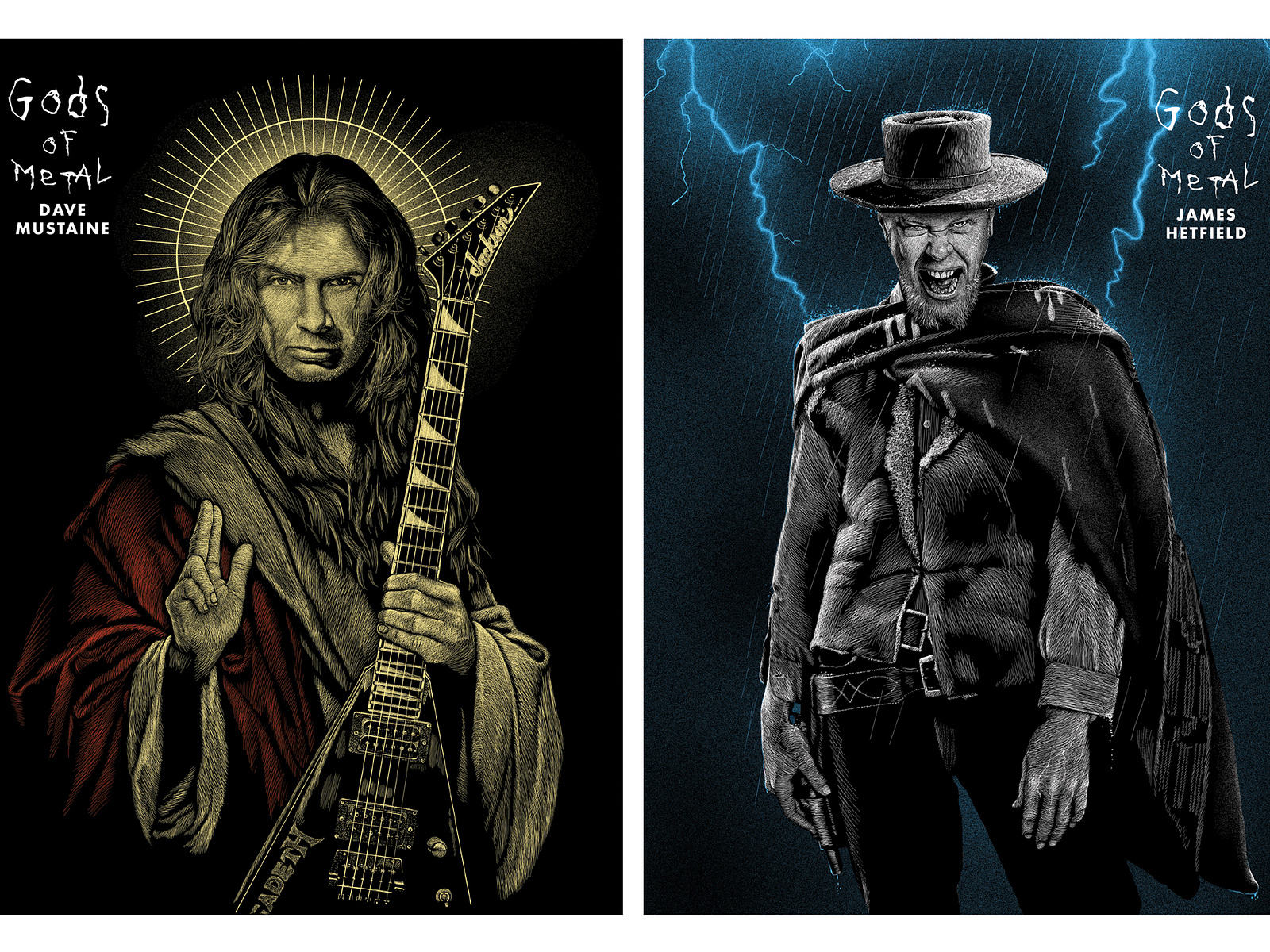 METAL BANDS PORTRAITS by Will Argunas on Dribbble