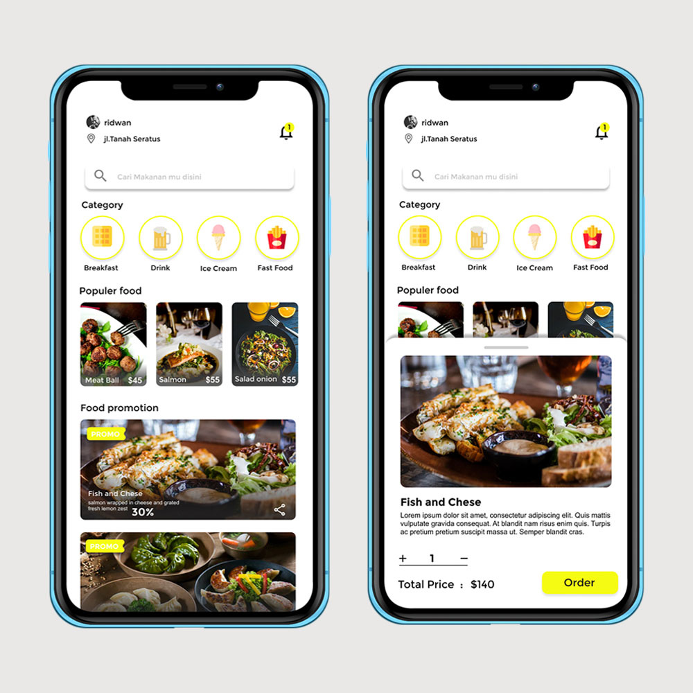 UI Design Food Online by M. Suseno Ridwan on Dribbble