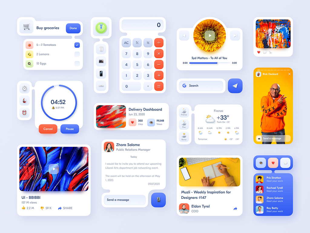 App Widgets Concept by Toma on Dribbble