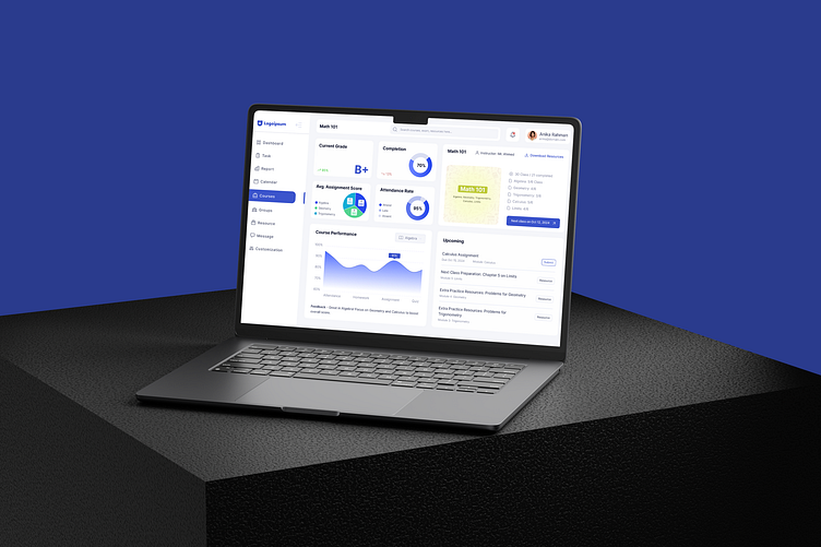 Student Performance & Course Management Dashboard UI Design by Ashiqur ...