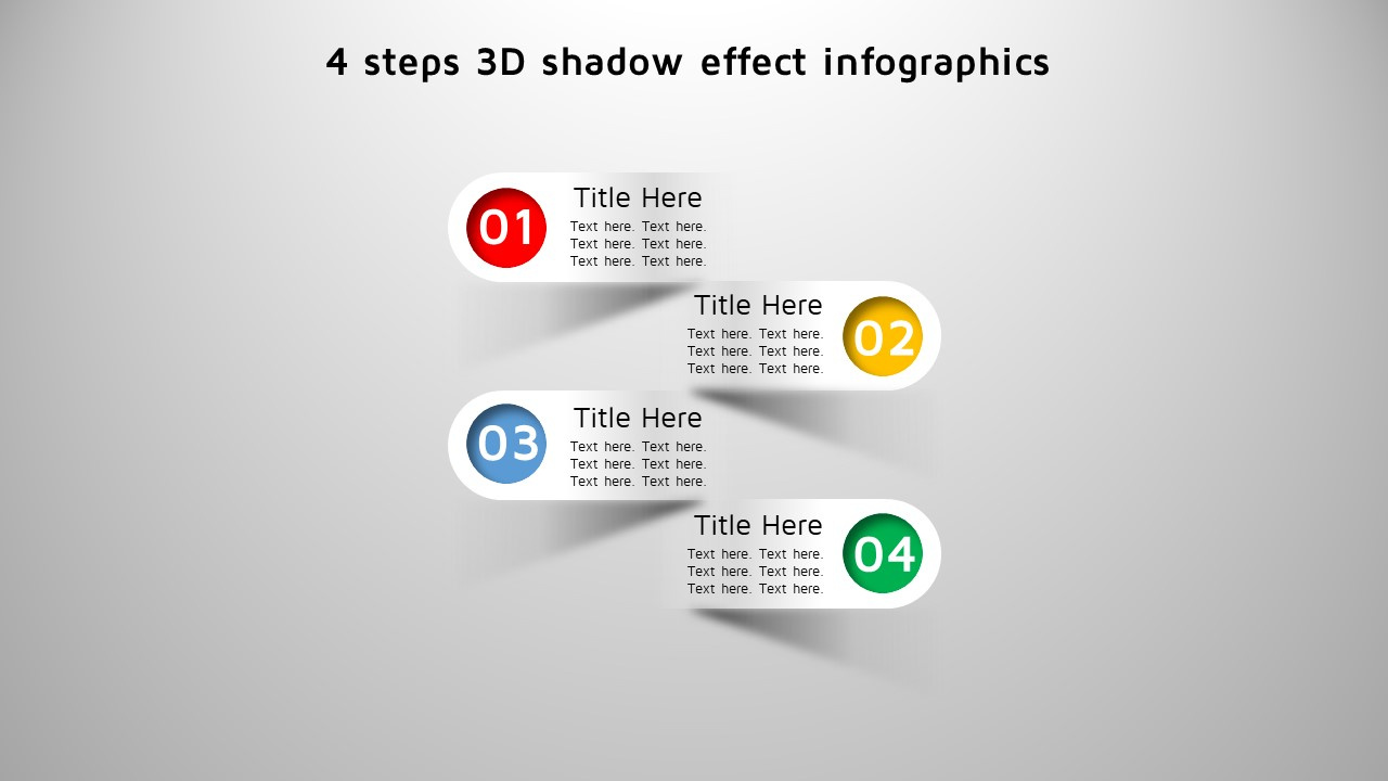 4 steps 3D shadow effect infographics by Md. Abdul Alim on Dribbble