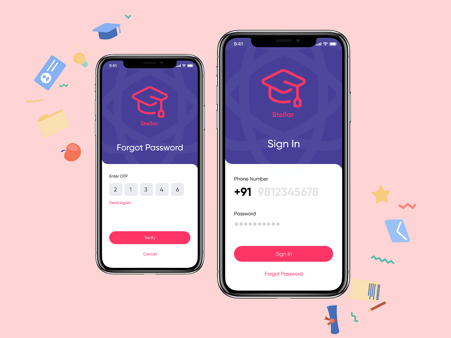 Sign In, Forgot Password & OTP Verification by Ravi Joon on Dribbble