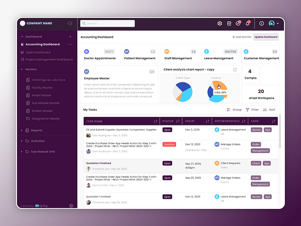 Project Management dashboard -Accounting Screen V2.0 by Istiak Ahmed on ...