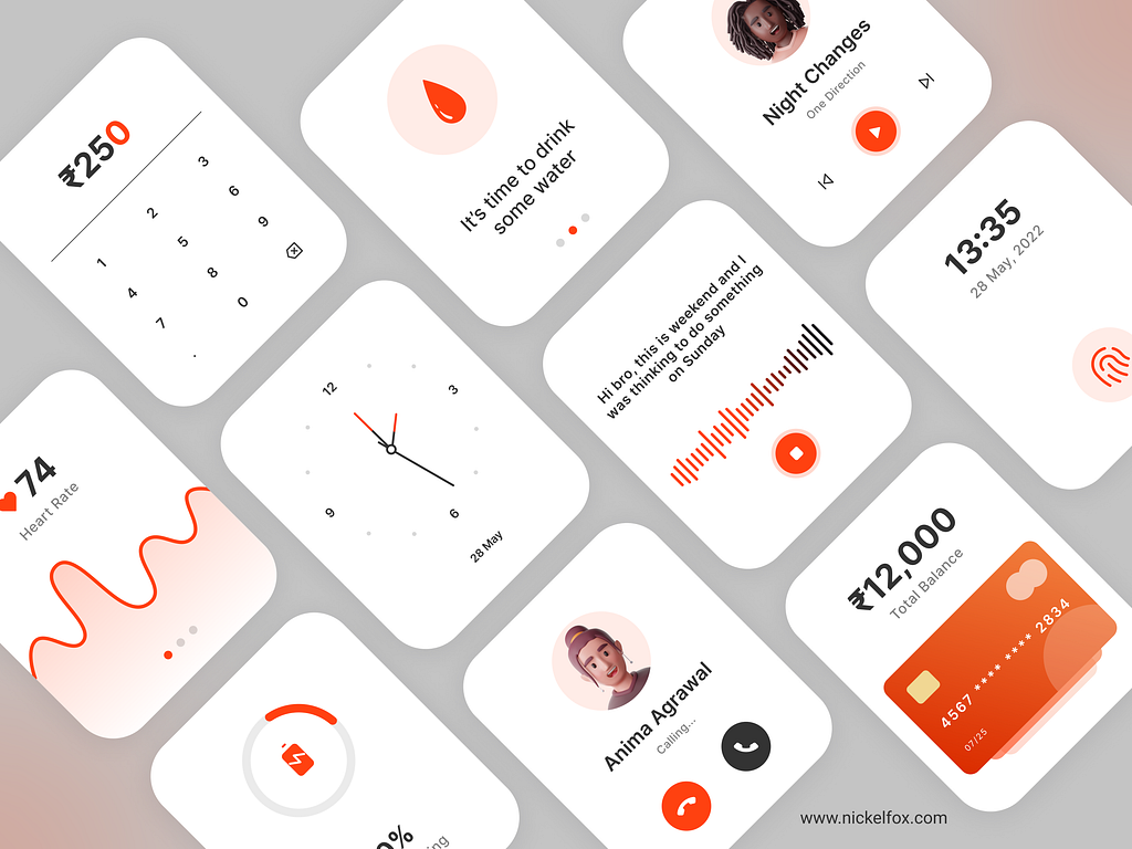 Smart Watch UI by Anima Agrawal on Dribbble