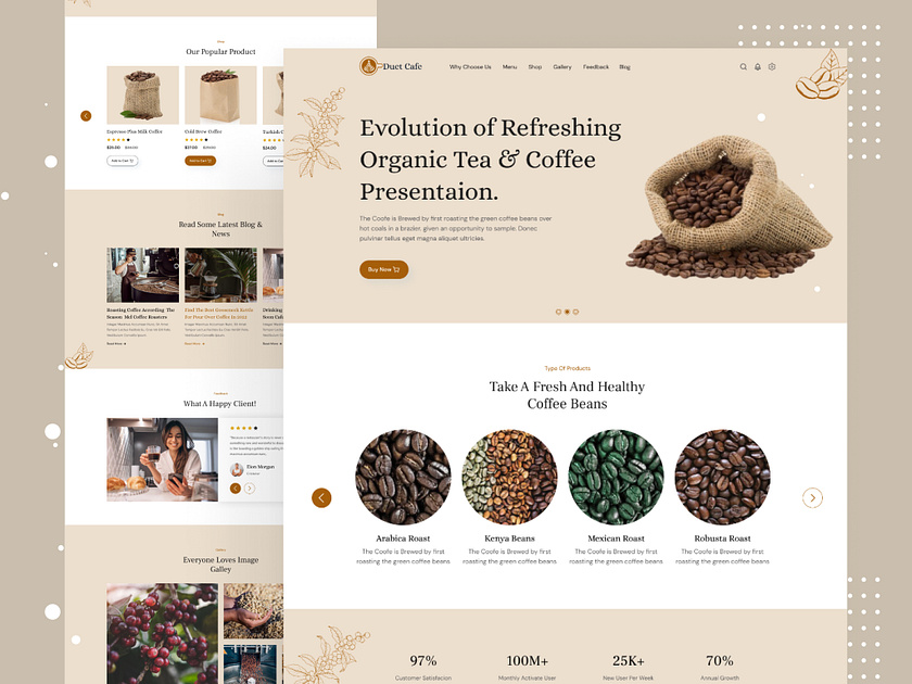 Coffee Shop Website designs, themes, templates and downloadable graphic ...