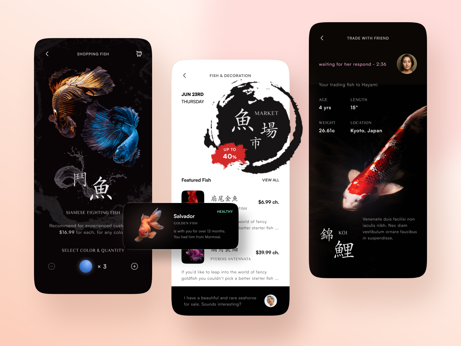 My Aquarium App. by Yi Li on Dribbble