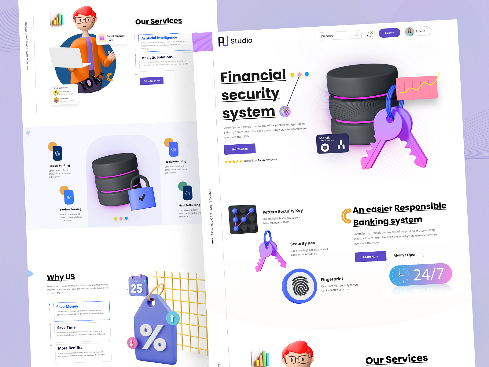 Personal Bank Security - Landing Page by Hasnu Ujjol for Mouse Potato ...