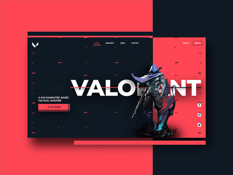 Valorant home page - Concept Design by Maaz Ahmed on Dribbble