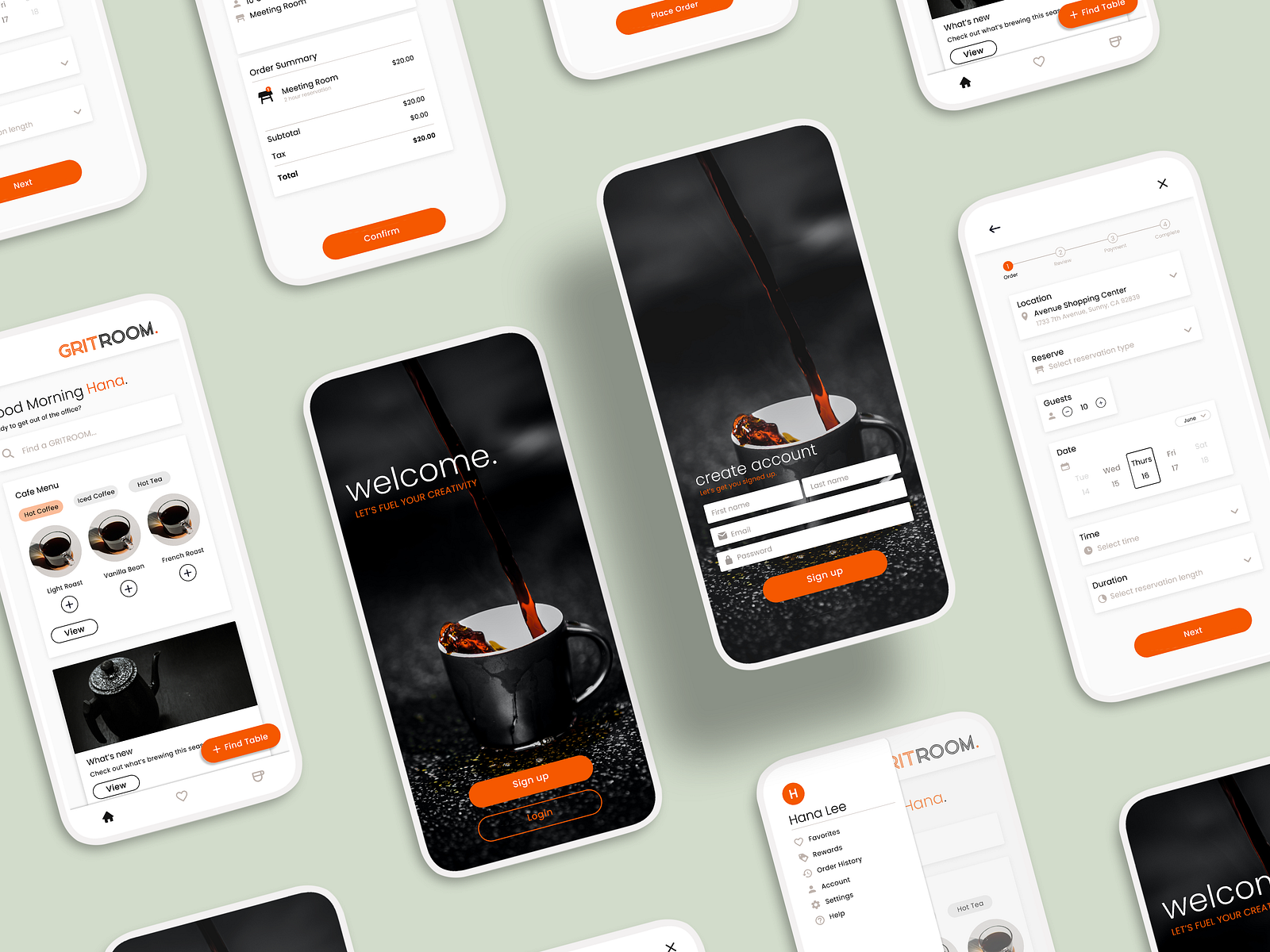 Cafe mobile app UI by Nicole Bryant on Dribbble