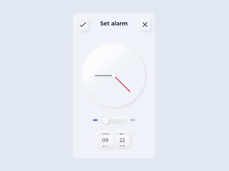 Set alarm by Bony John on Dribbble