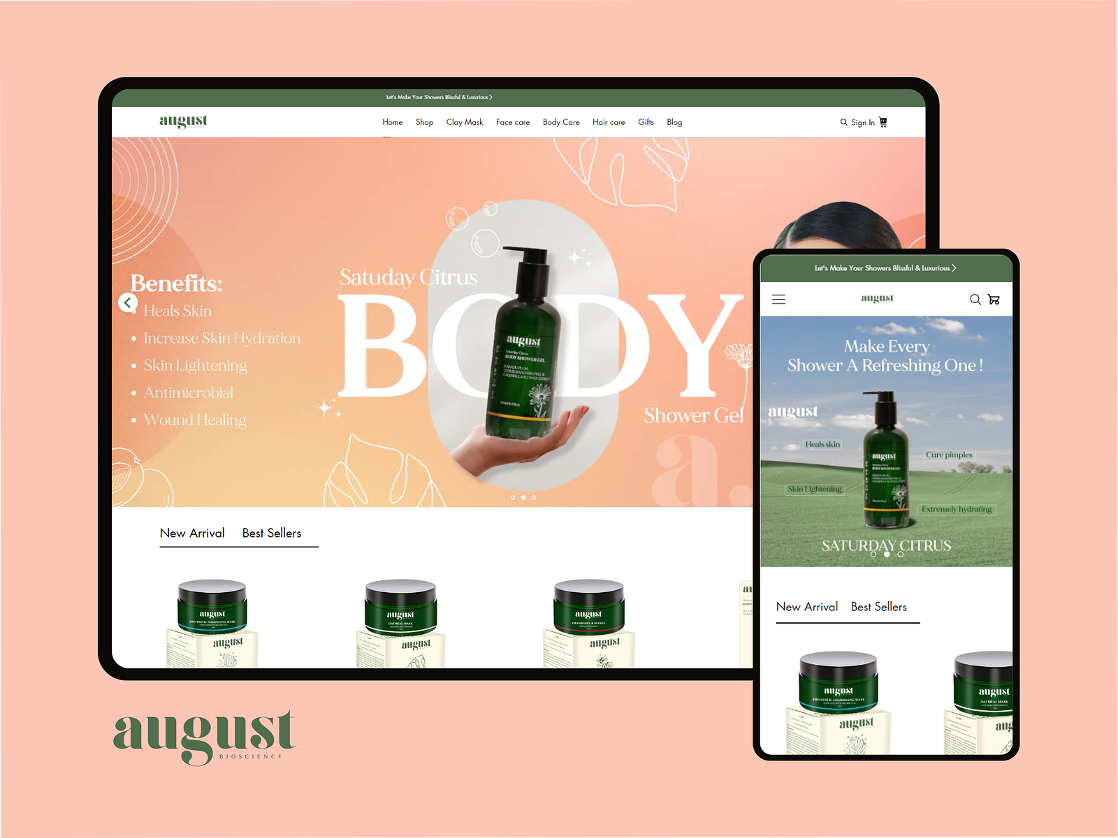 august - Website by Shikha Bharti on Dribbble