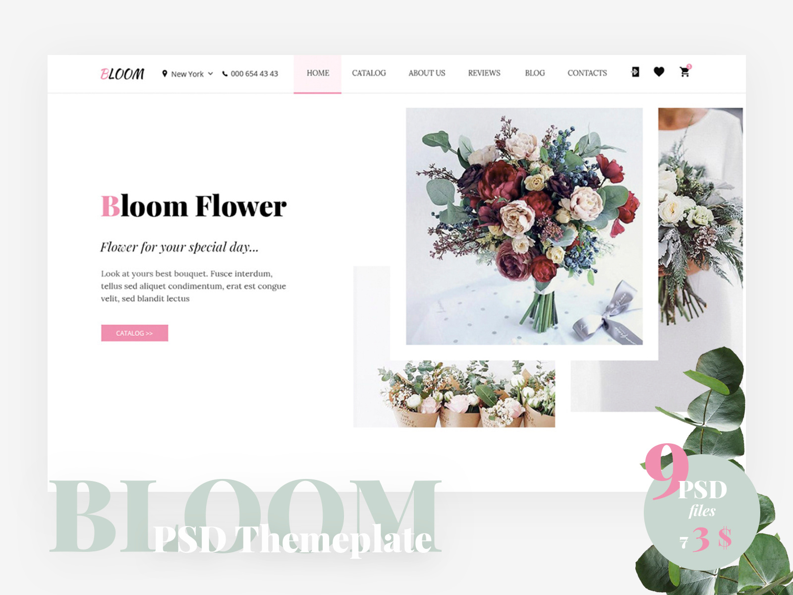 Bloom - flower shop PSD Template by Natali Ternovskaya on Dribbble