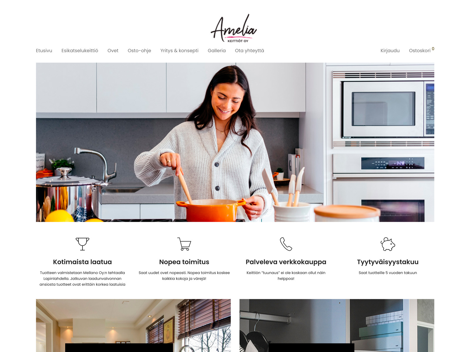 Amelia website by Mikko Lesonen on Dribbble