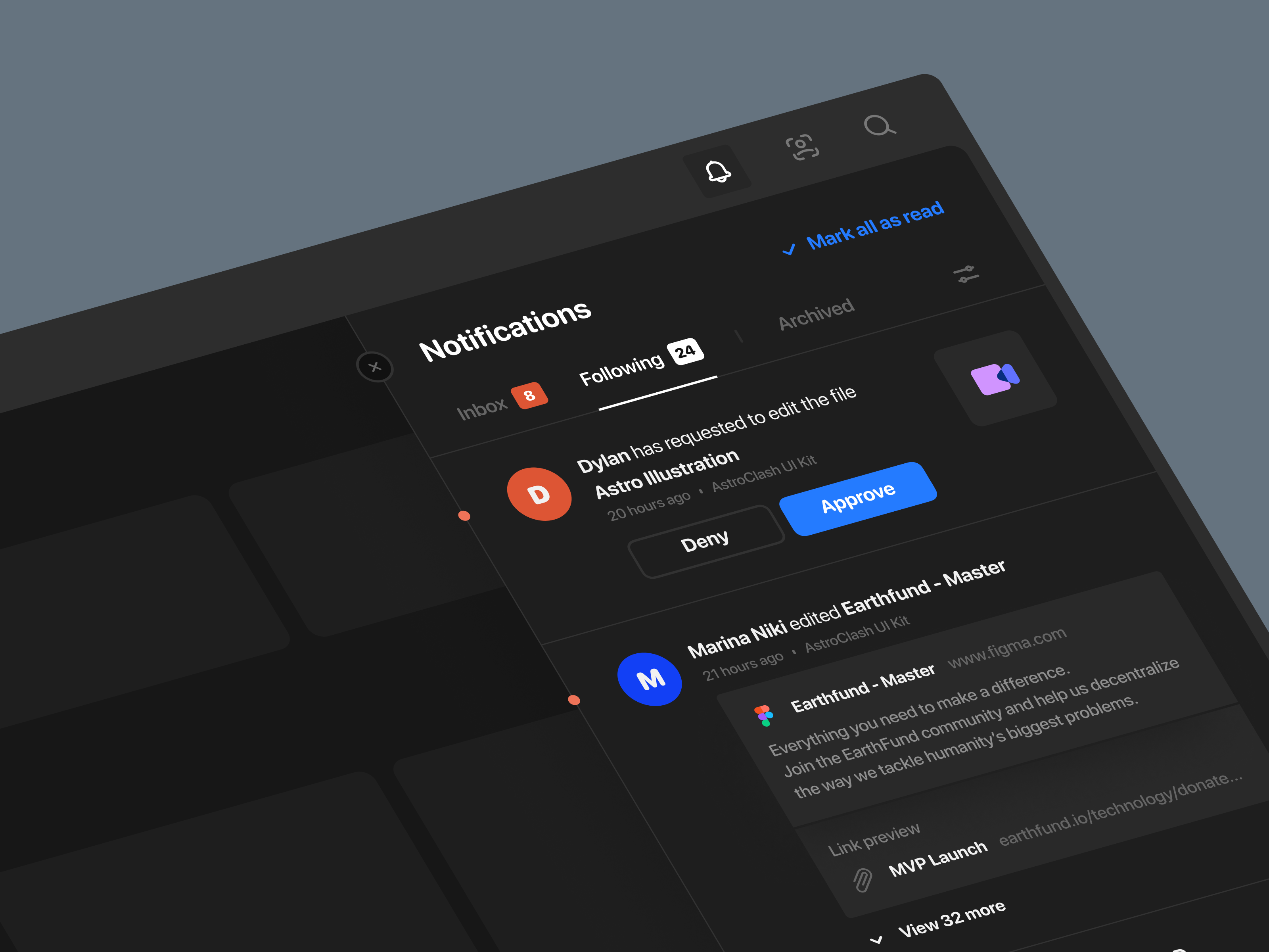 Slide Notifications – Dark User Interface by Tran Mau Tri Tam on Dribbble