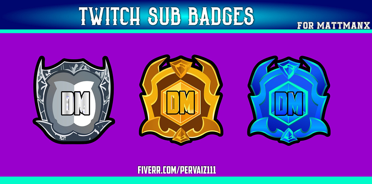 SUB BADGES by Gaming Logo & YouTube/Twitch Branding Designer on Dribbble