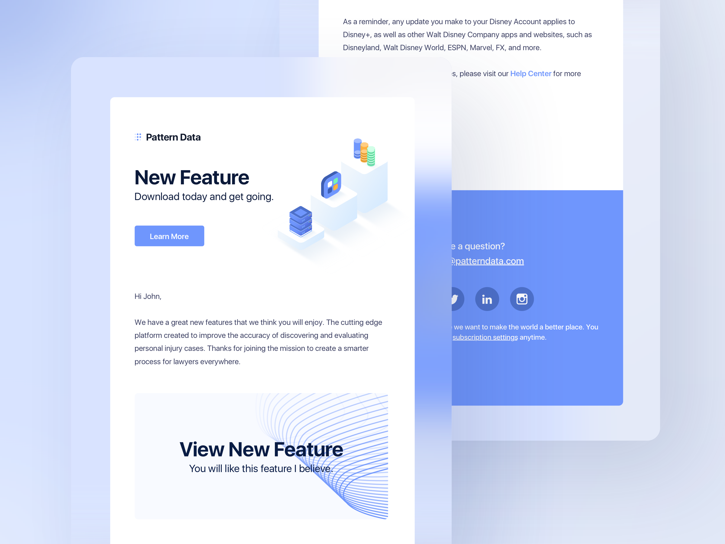 Email Template for Data Company by Geoff Nelowet on Dribbble