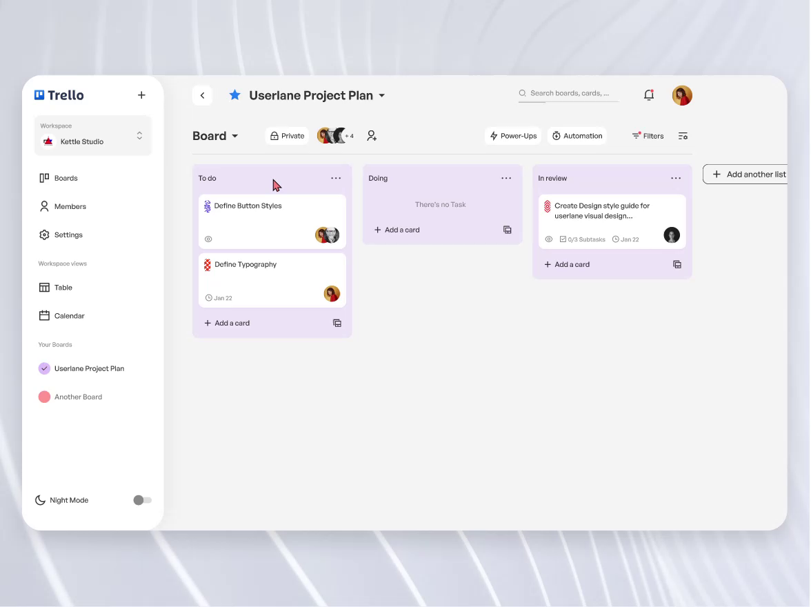 Redesign Trello by Hossein Khalili for Kettle Studio on Dribbble