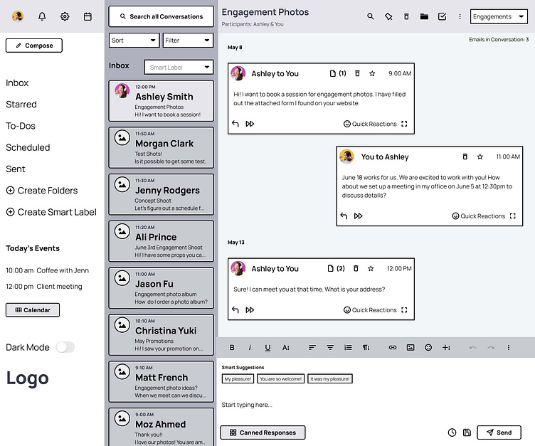 Desktop Email Client by Madeeha Khan on Dribbble