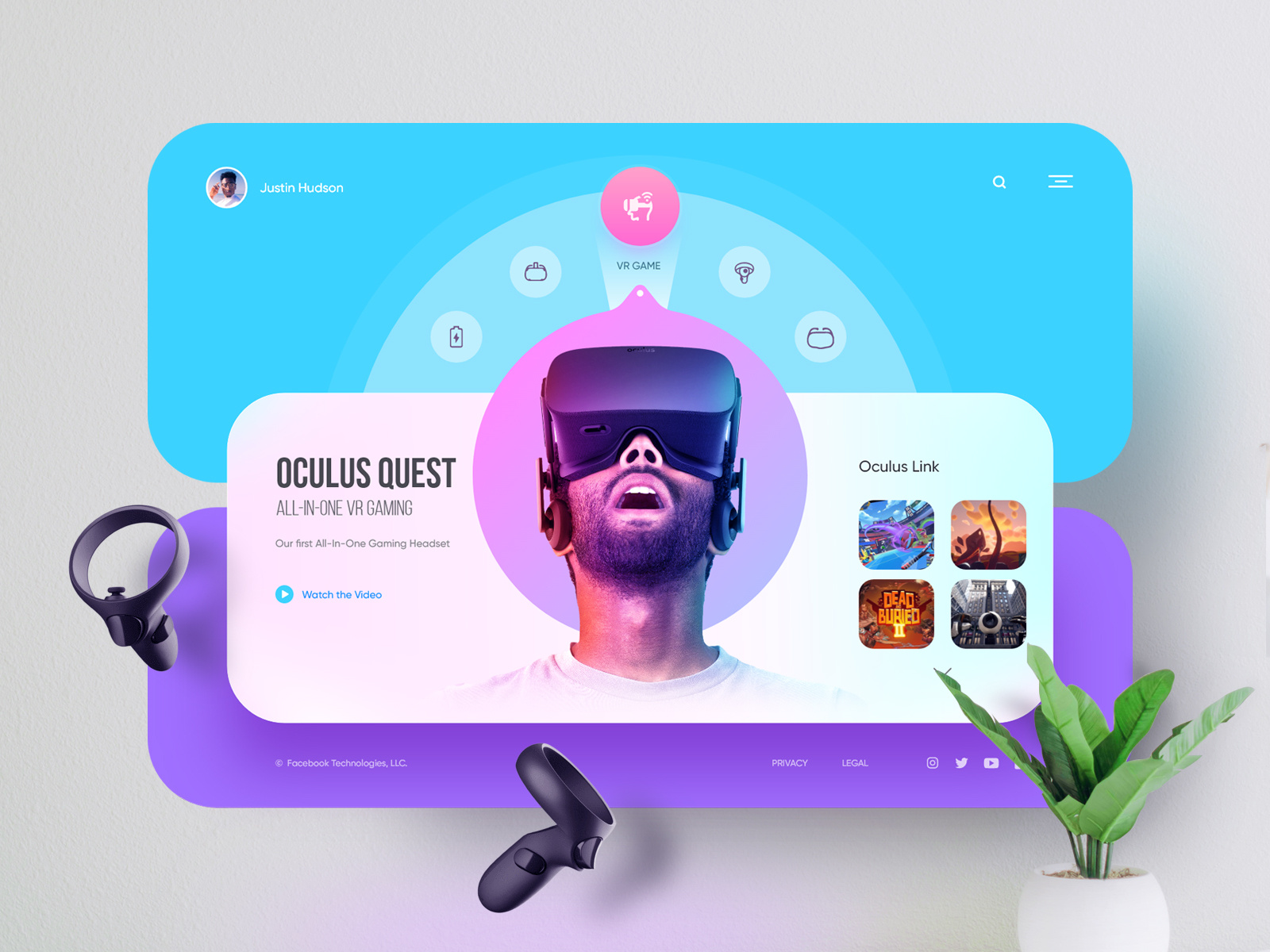 Oculus Concept UI by Aneesh on Dribbble