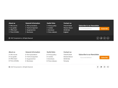 Dark Footer designs, themes, templates and downloadable graphic ...