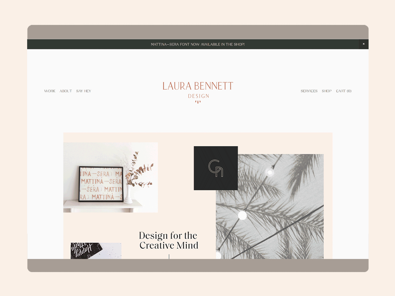 Laura Bennett Design - Website Mockup by Laura Bennett on Dribbble