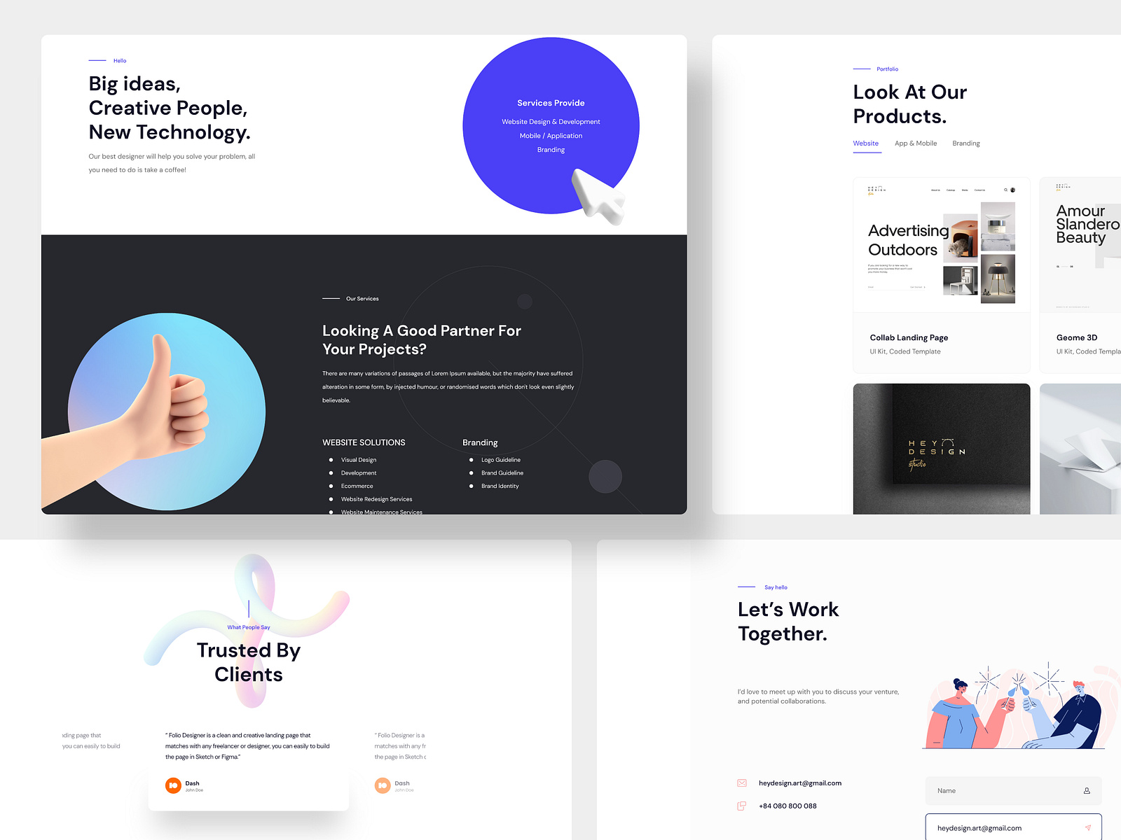 Project & Portfolio Website Design by Hey Design Studio on Dribbble