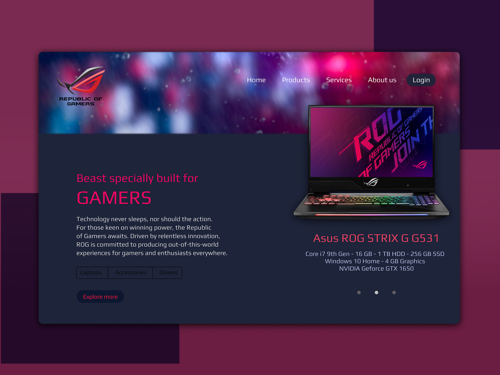 Laptop Store Web Design by The Noobsters on Dribbble