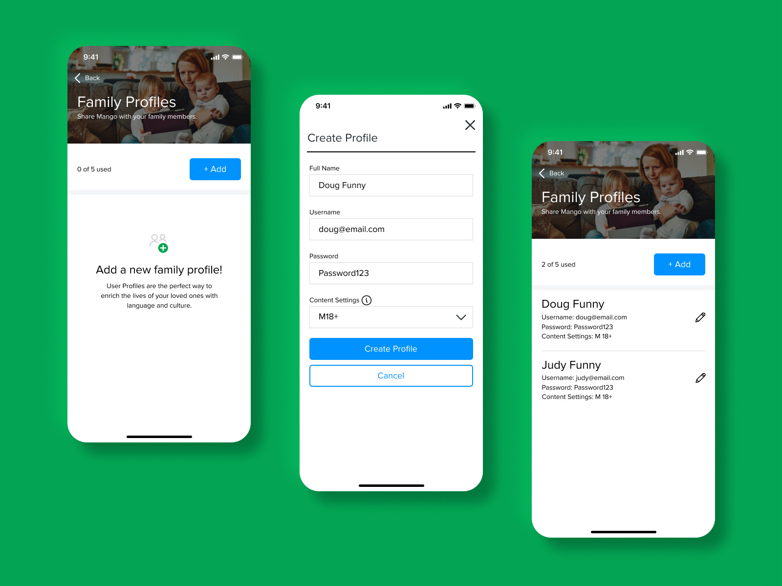 Family Profiles on Mobile by Branden Thornton 🤯 on Dribbble