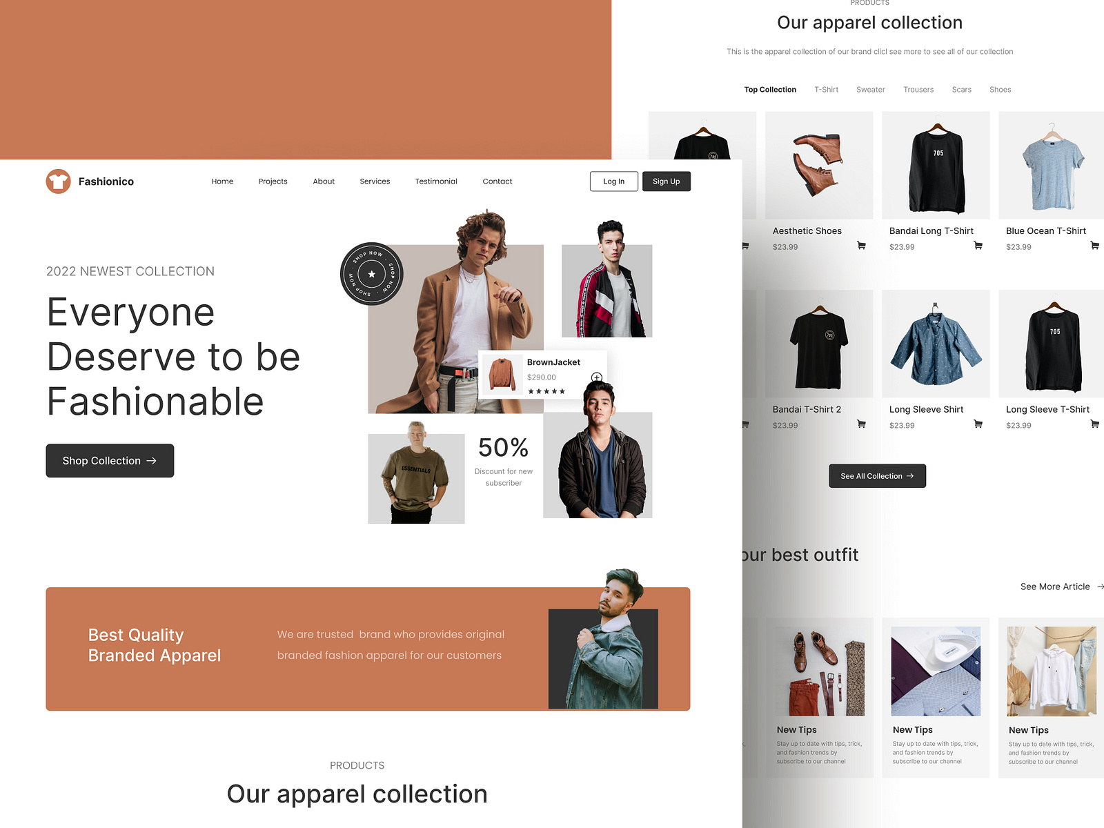 Fashionico | fashion landing page by Iqbal Surya on Dribbble