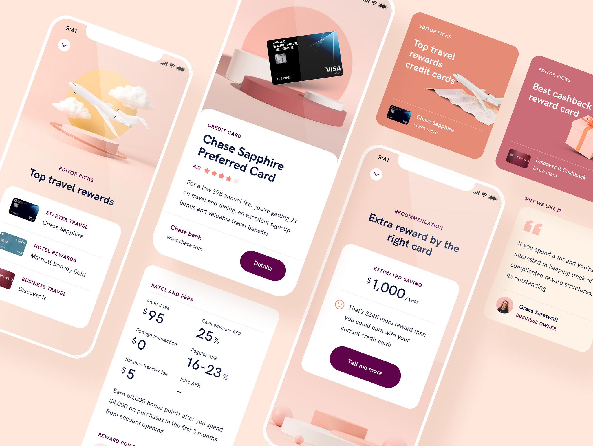 Finance Credit Card UI UX by Grace Saraswati on Dribbble