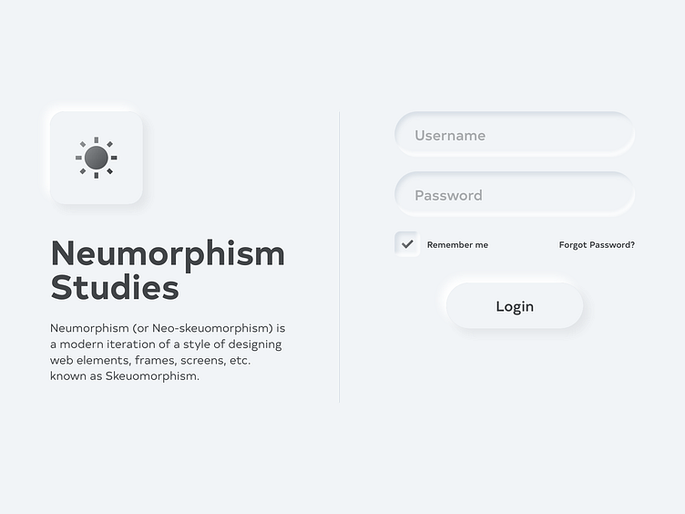 Neumorphism Studies - 1 by Abhinay on Dribbble