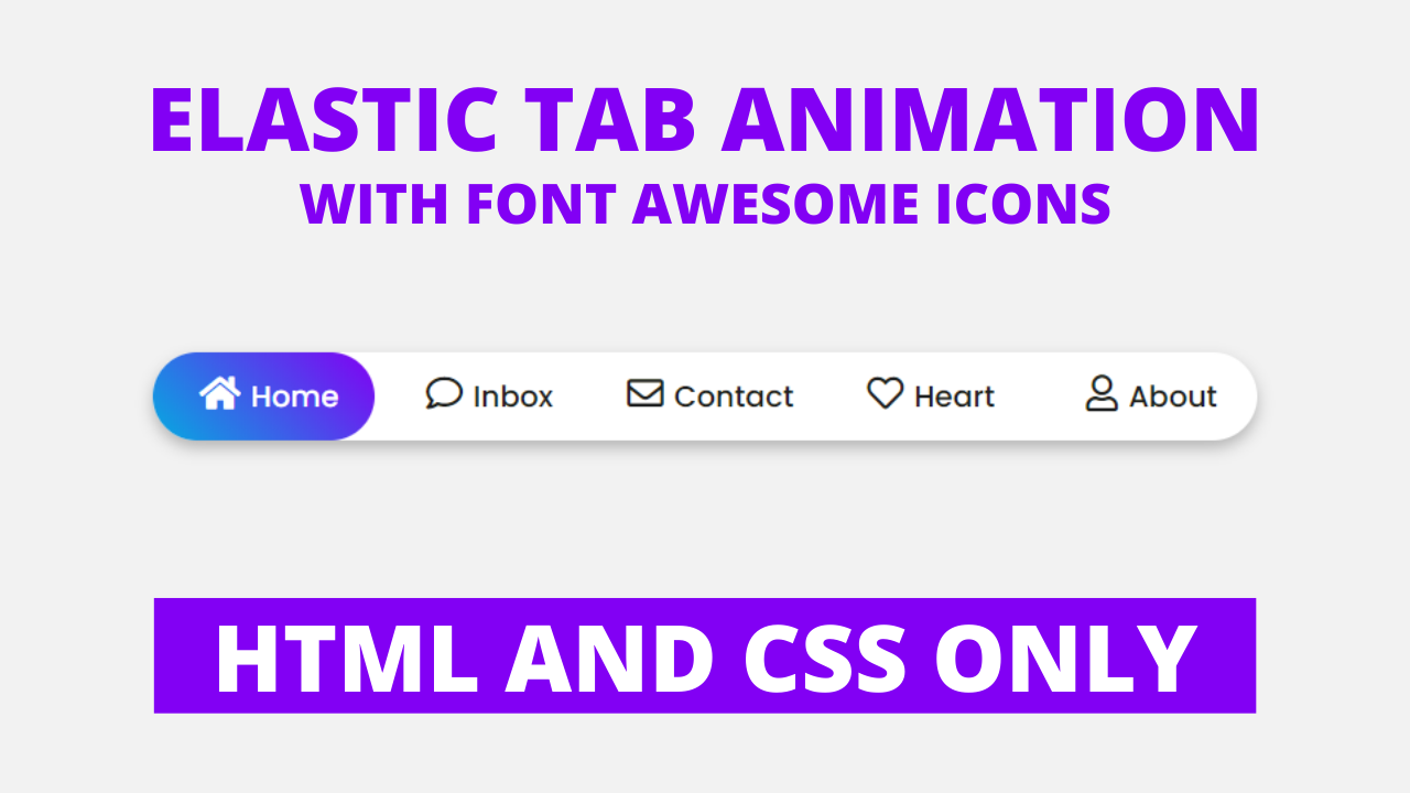 Elastic Active Tab Animation Using Only Html And Css By Codingnepal On