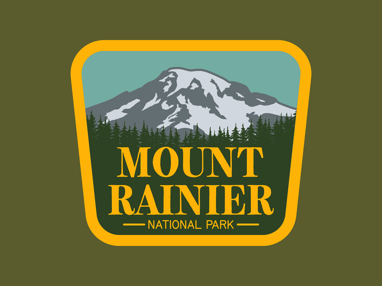 Rainier badge by Phill Monson on Dribbble