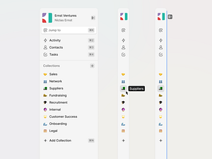Collapsing Sidebar by Niclas Ernst for Attio on Dribbble