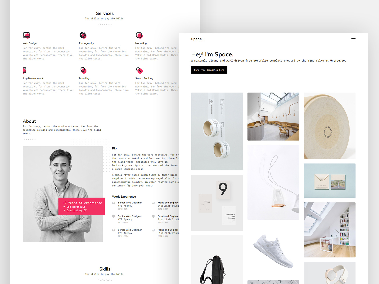 Space Free HTML Template by Joefrey Mahusay on Dribbble