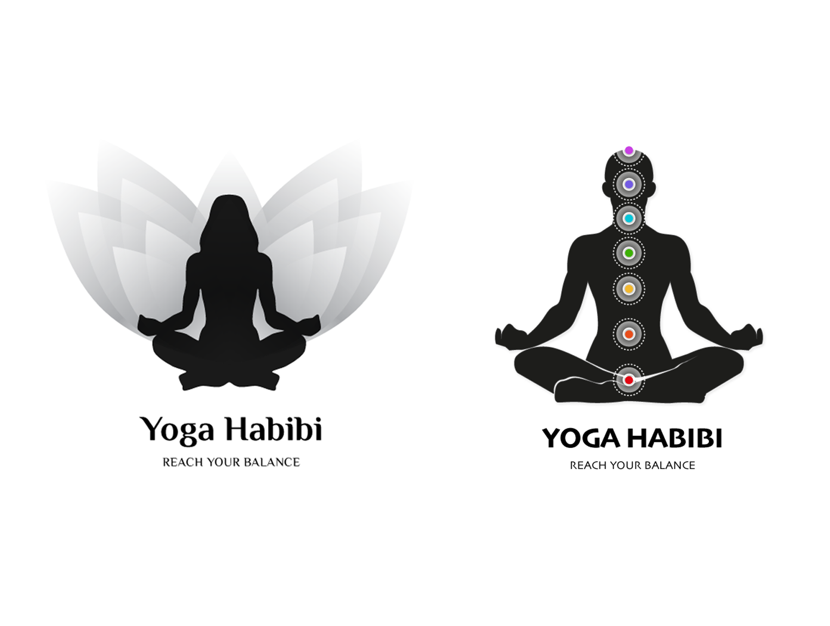 Yoga Habibi Logo Design Options by KJ on Dribbble