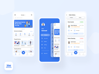 360 Services App Design by Samsad Rashid on Dribbble