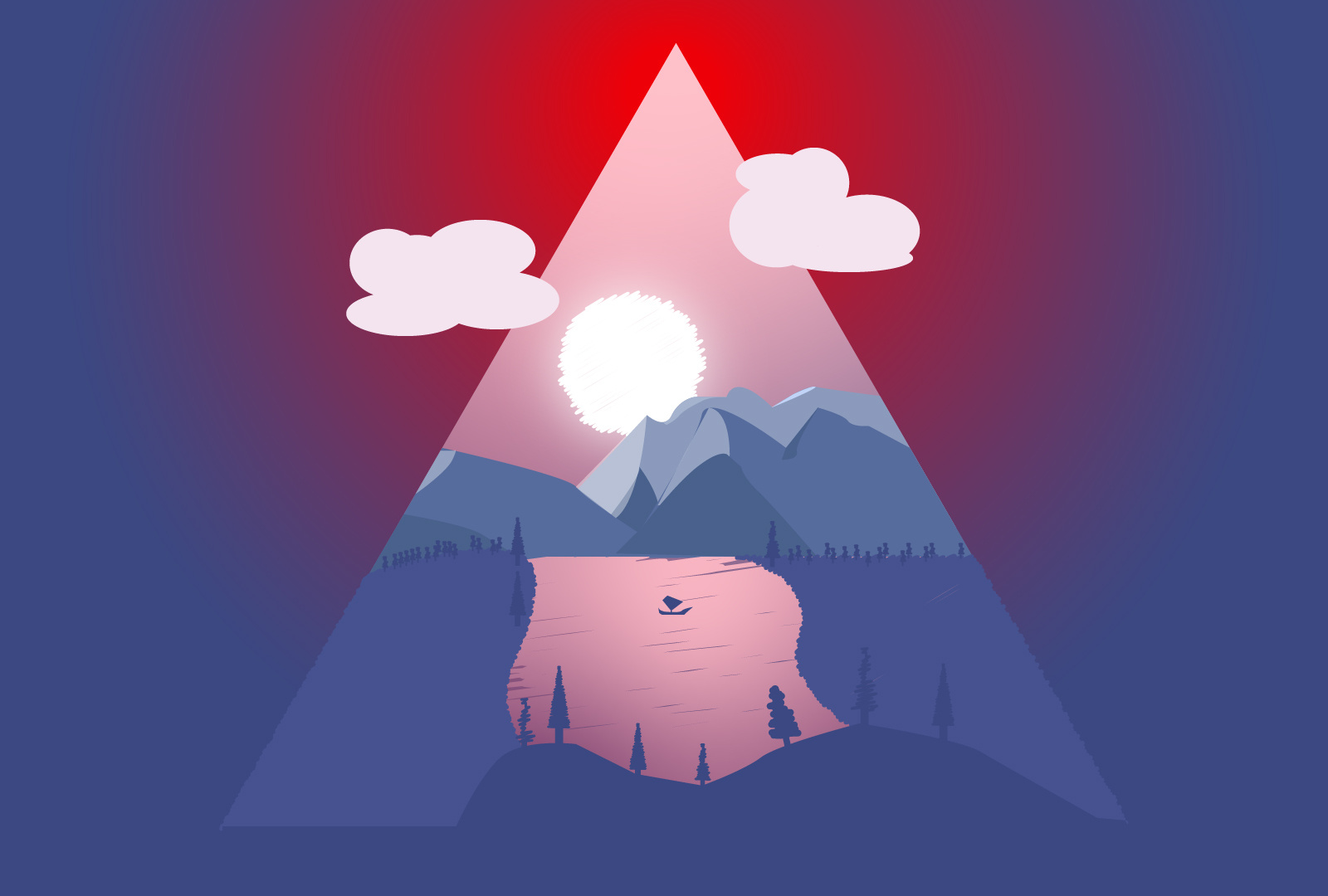 Triangular Landscape . by Annu on Dribbble