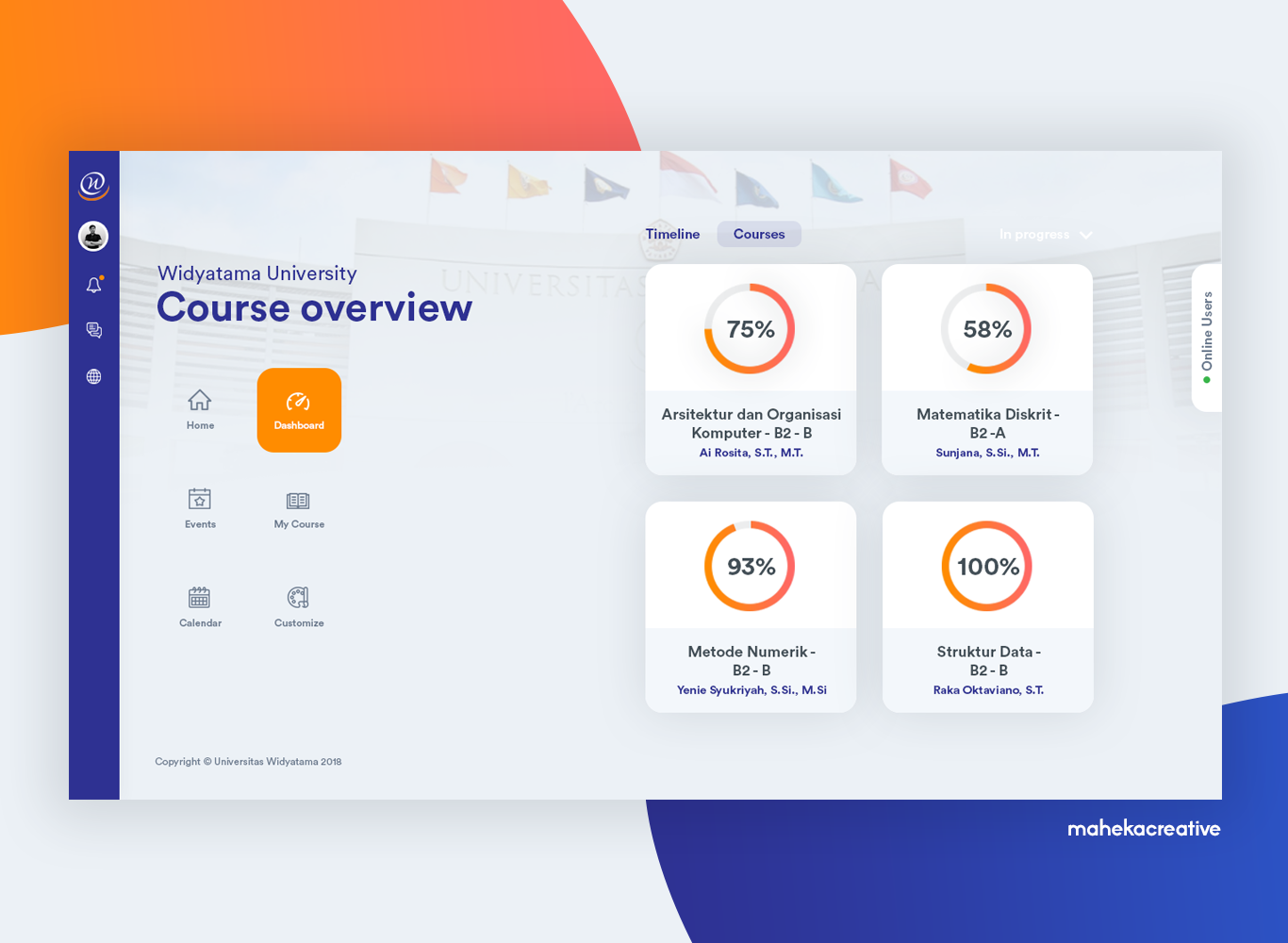 Online College Courses Web App by Raka Maheka on Dribbble