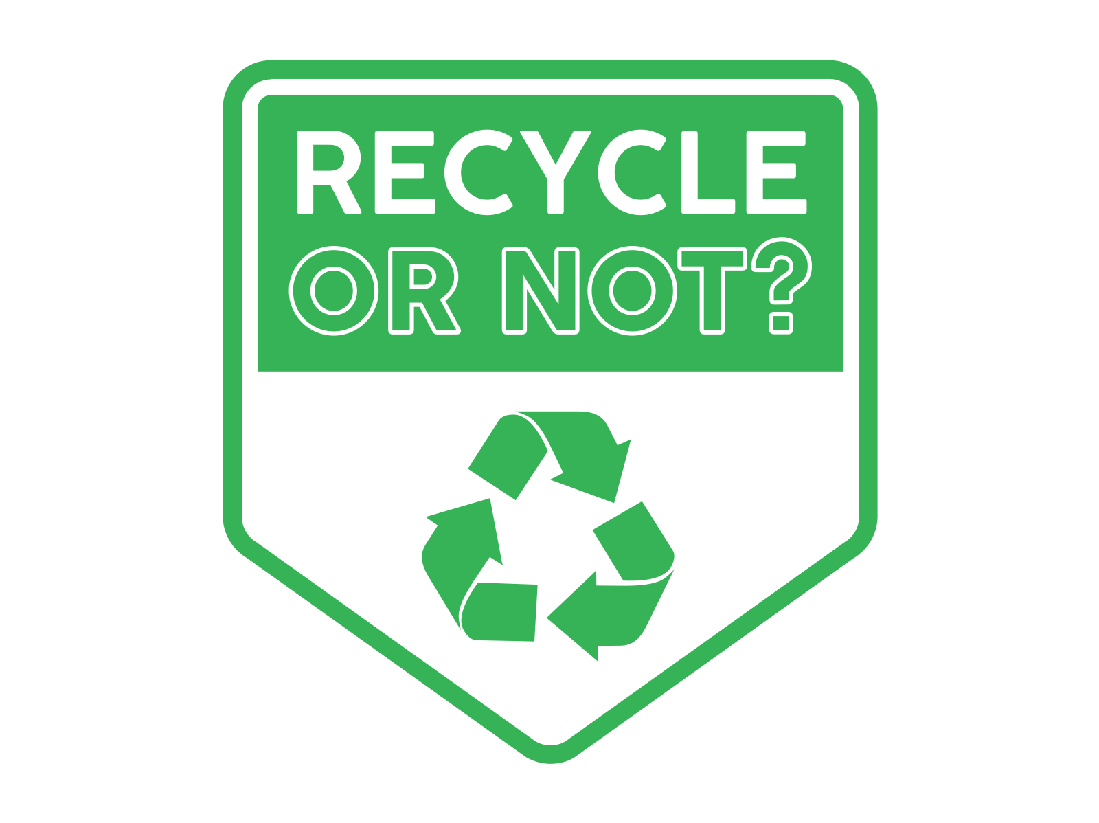 Recycle or Not logo by Matthew Kaliara on Dribbble