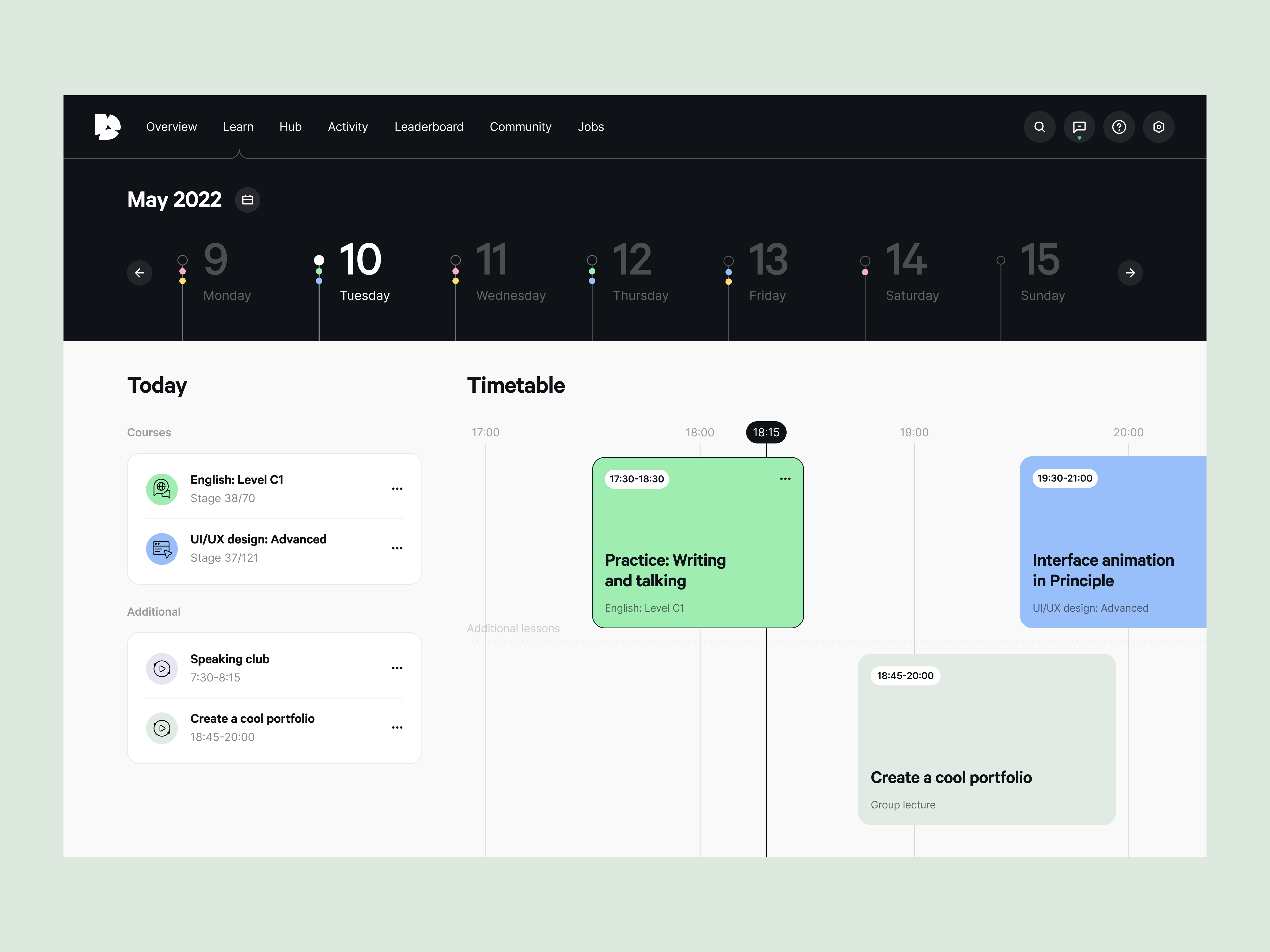 edtech platform: product design, dashboard by Daniel Sun for heartbeat on Dribbble
