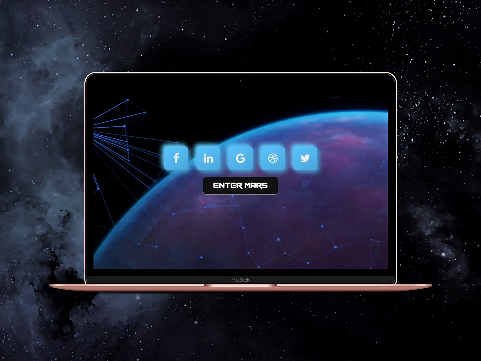 ParticleJS Interactive Particle Landing Page w/Icons by Samer Siam on ...