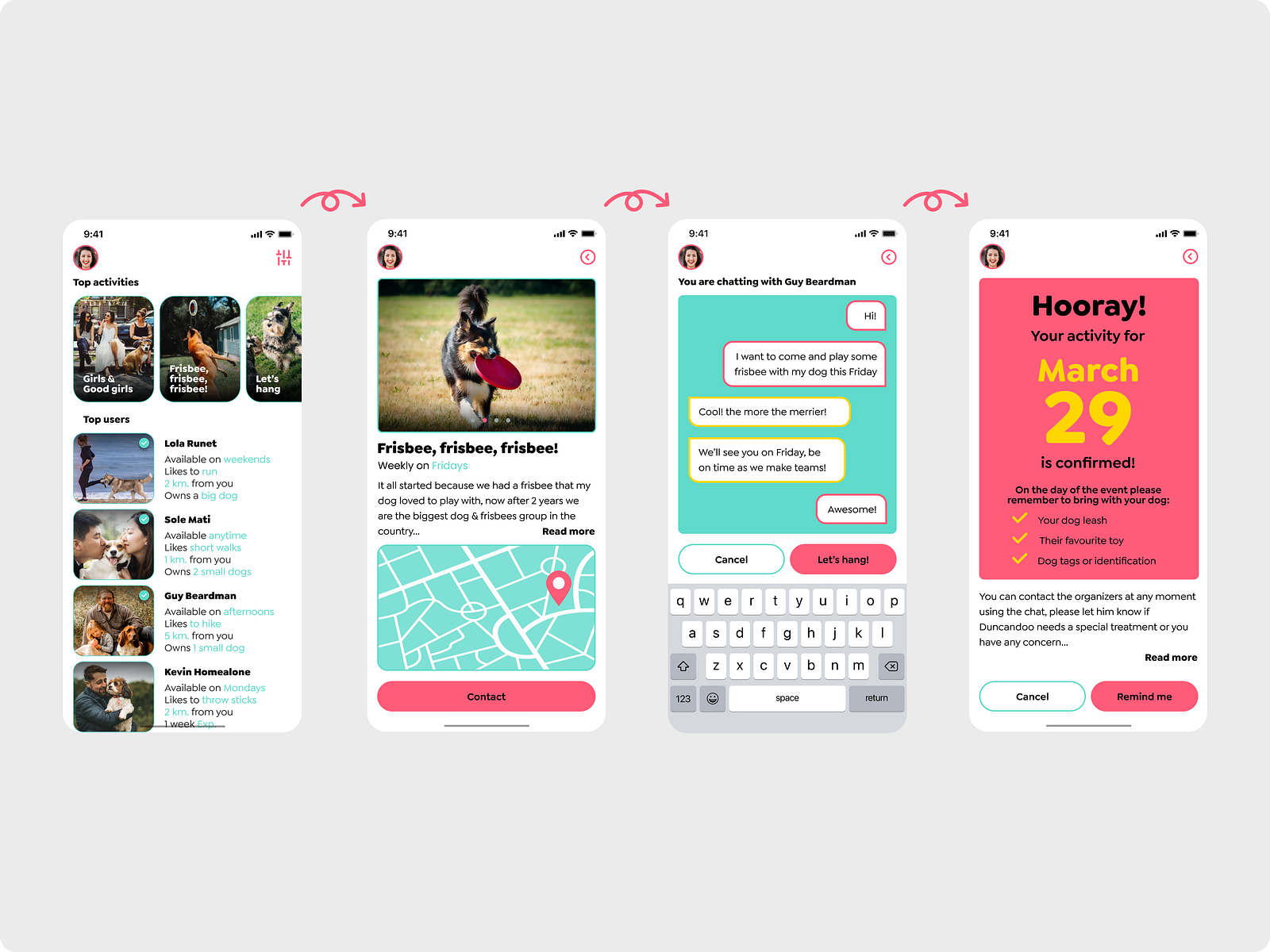 How to join an activity to make friends usin a dog-walking app by Ivan ...