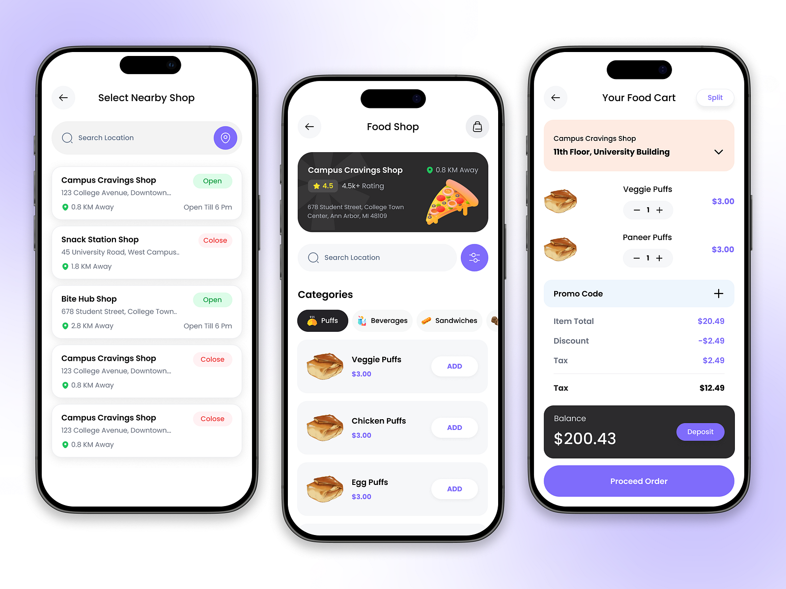 Food shop mobile app Design by Mostafizur Rahaman on Dribbble